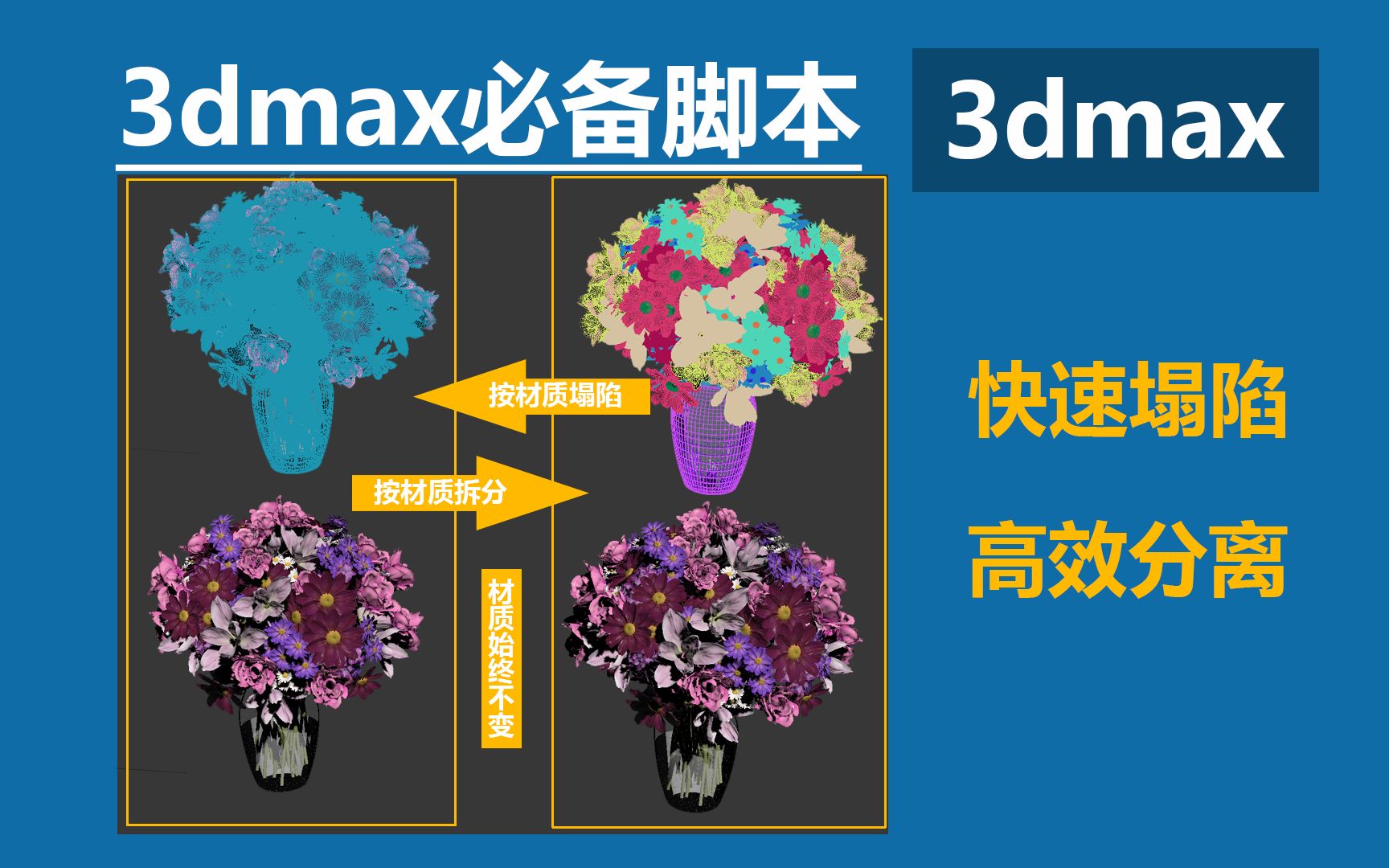 3dmax必备脚本快速塌陷高效分离