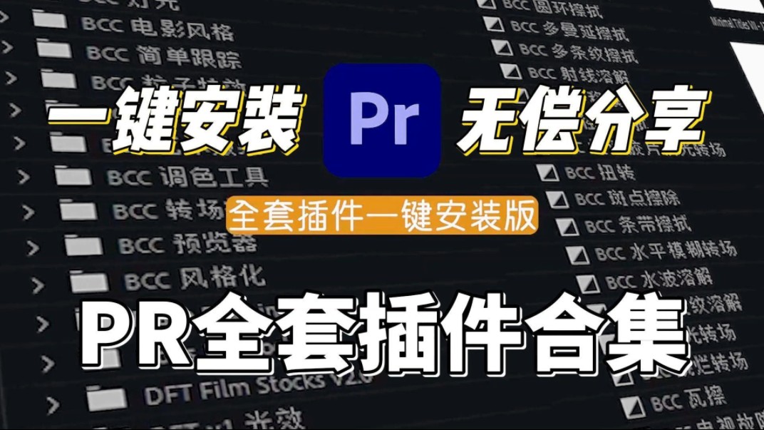 【PR插件】白嫖2025全网最全PR插件合集!16000+一键安装!预设,...