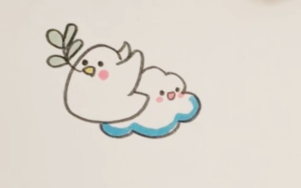 小鸟!小鸟简笔画!小鸟怎么画?小鸟儿童画!可爱小鸟!动物简笔画!