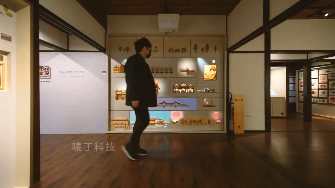 感应实物互动投影墙展示【方案-展厅】科技展厅展会物品展示品牌...