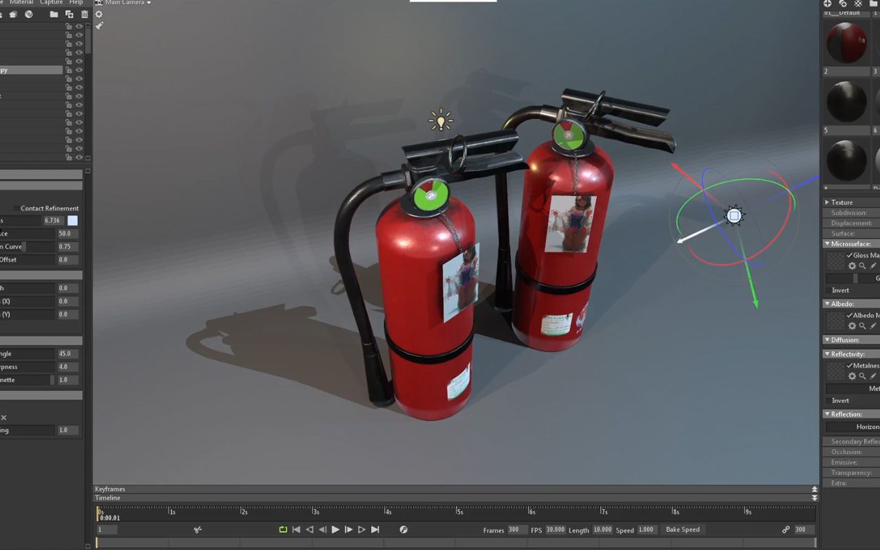 3D建模丨灭火器,从零—高模—渲染,全流程制作