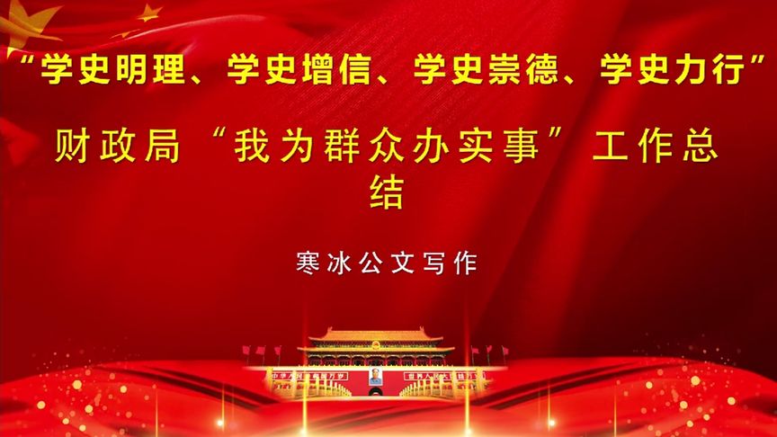 财政局“我为群众办实事”工作总结