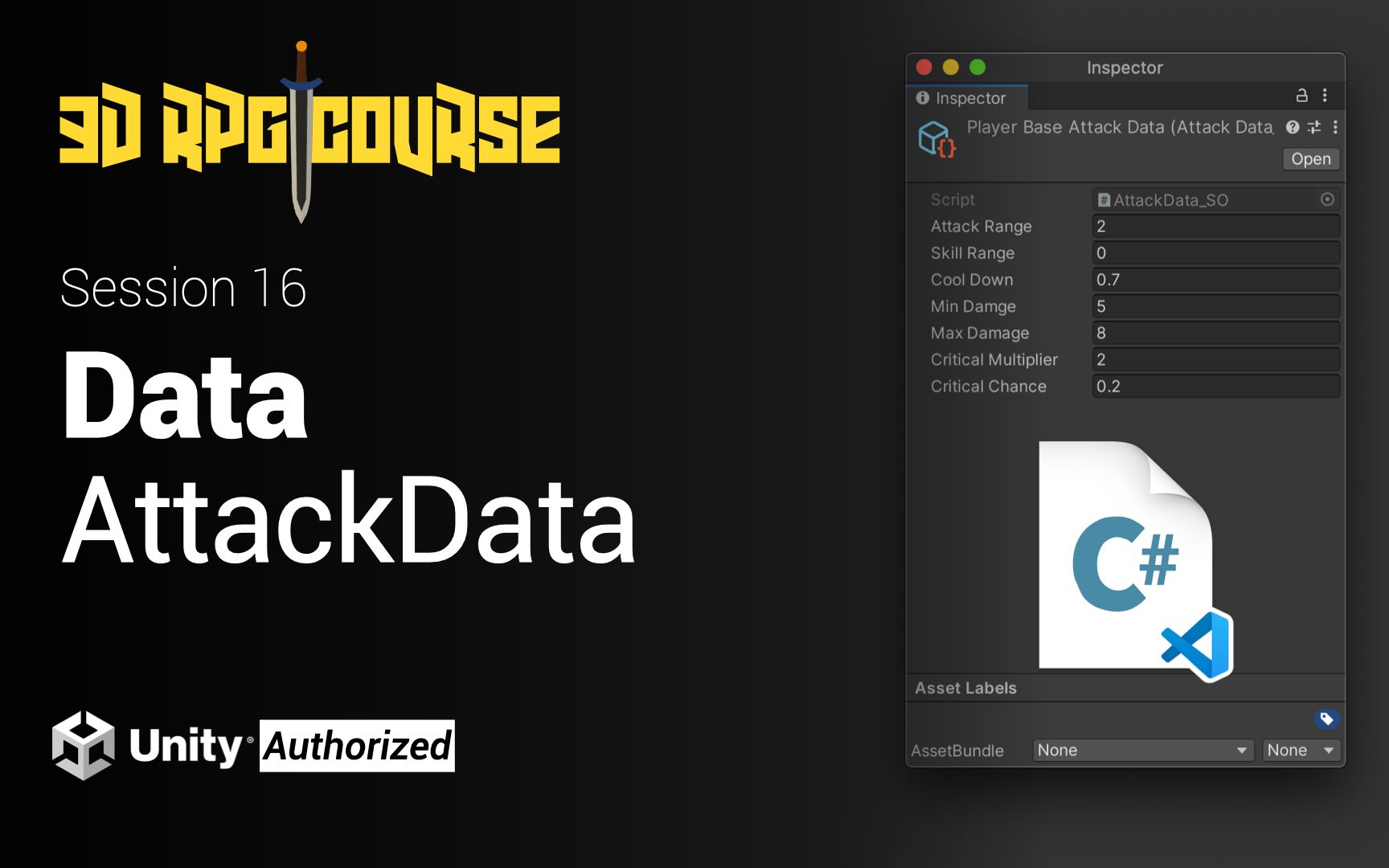 Unity2020 3DRPG游戏开发教程|Core核心功能16:AttackData 攻击属性|...