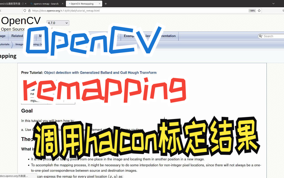 全网独一份OpenCV remapping 调用halcon标定结果