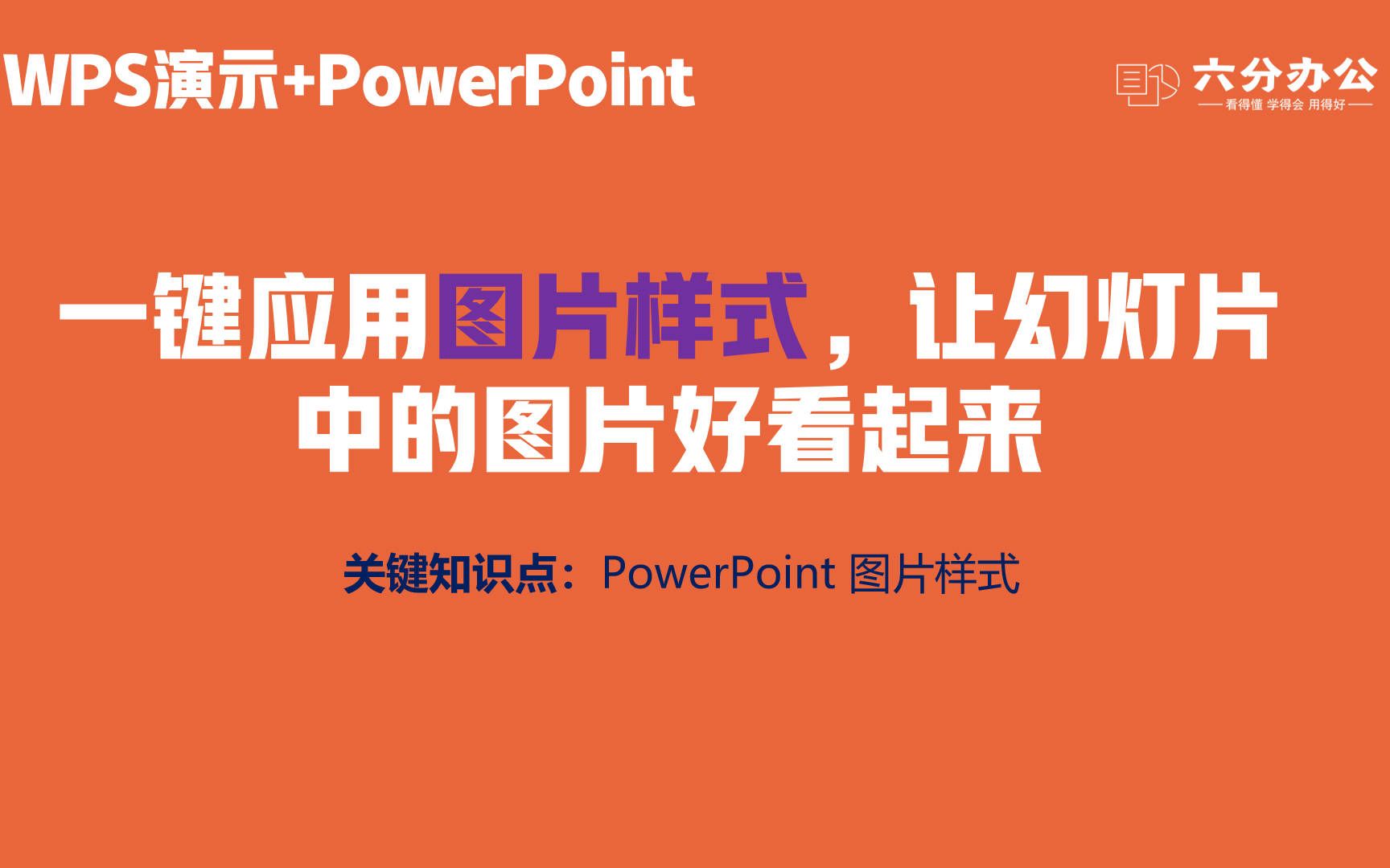 一键应用图片样式,让幻灯片中的图片好看起来