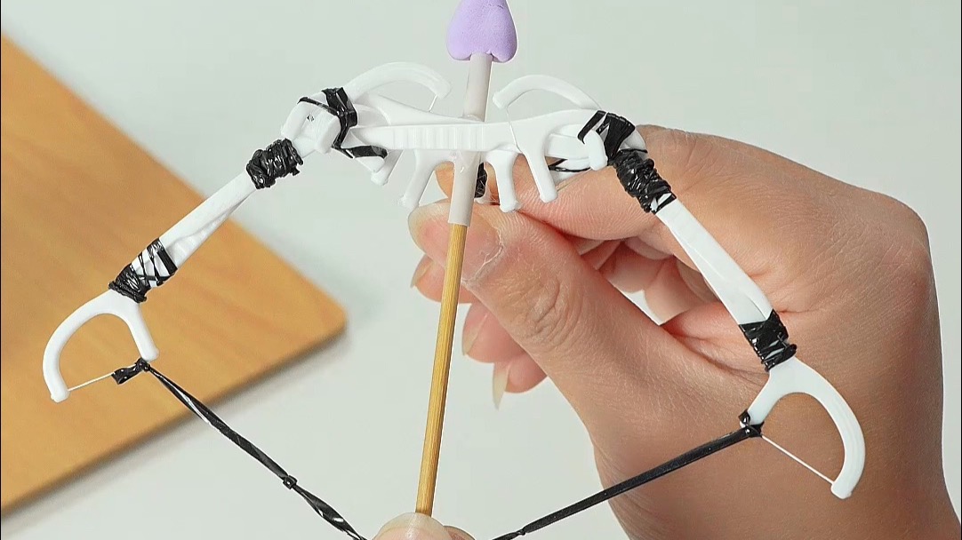 教你用牙线做升级版弓箭～