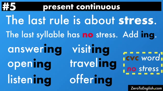 EnzoLee李恩佐英文频道:加动词ing五大规则