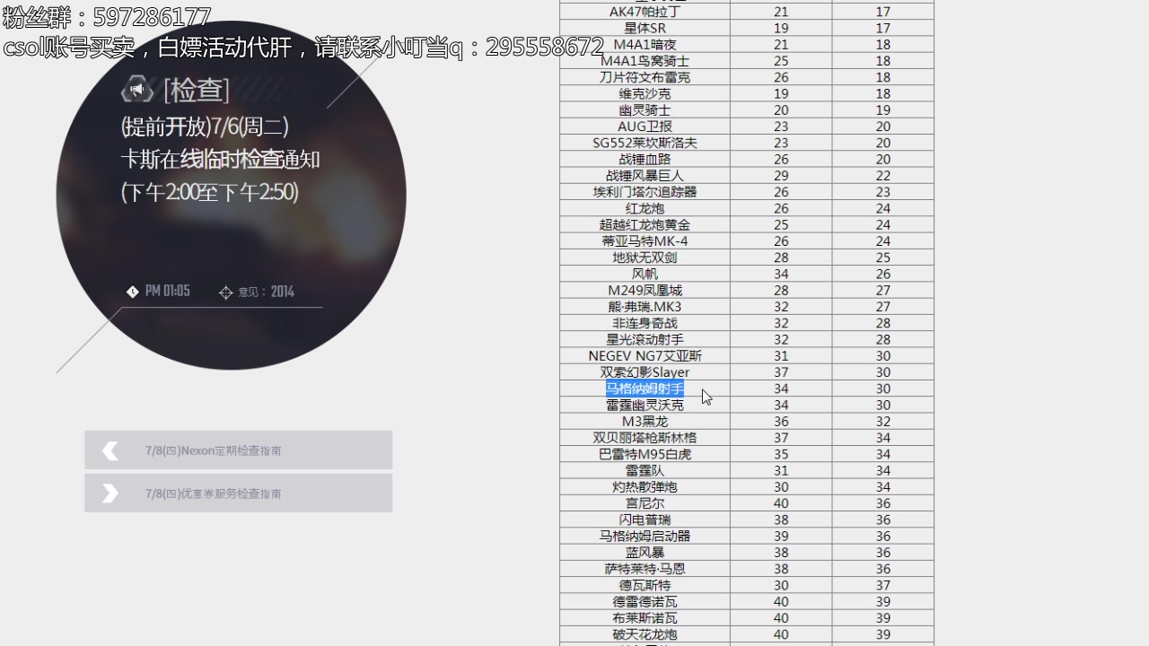 【教皇】csol韩服 生化z等级调整公告解说