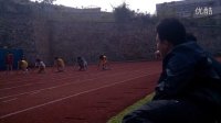 一次男子一百米训练