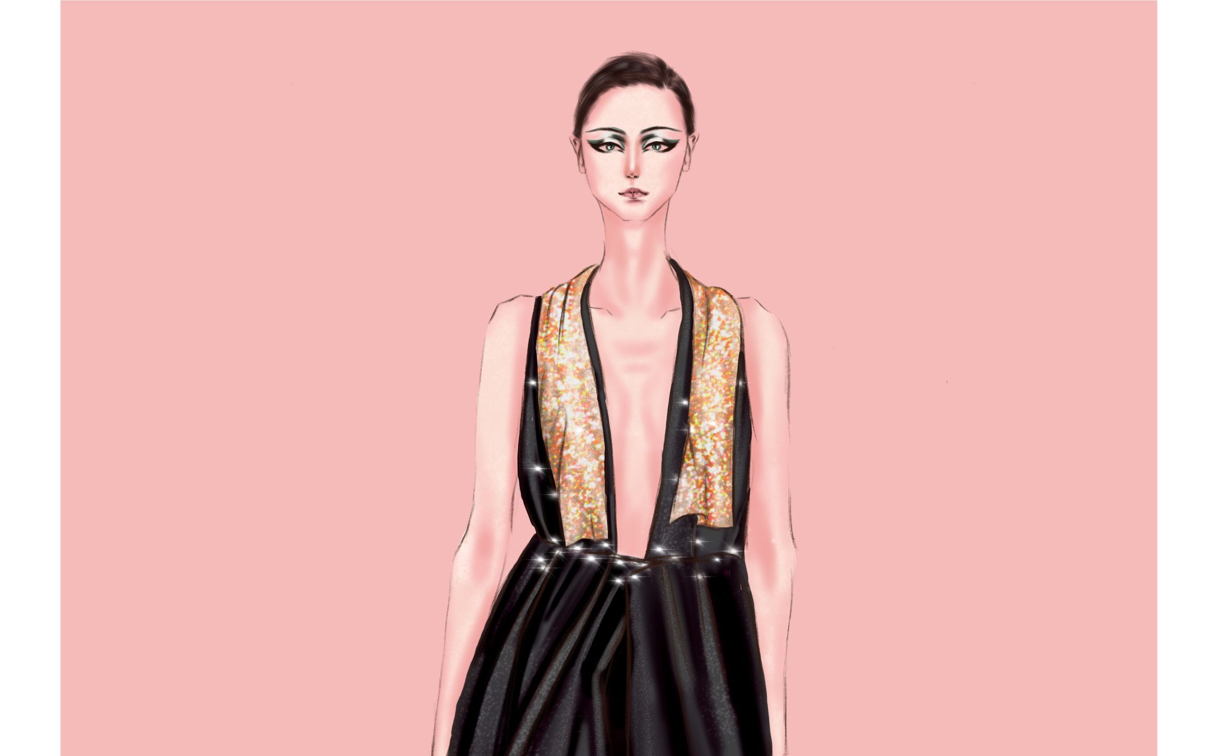 procreate服装插画教程-硬线条和质感的表现手法