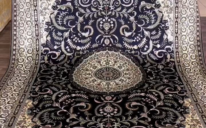 中心葵设计美式风格别墅客厅卧室书房家用手工真丝地毯