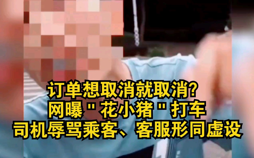 网爆“花小猪”平台司机可随意取消订单:我想拉就拉 想走哪条路线就...