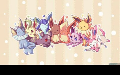 口袋妖怪皮卡丘和伊布家族