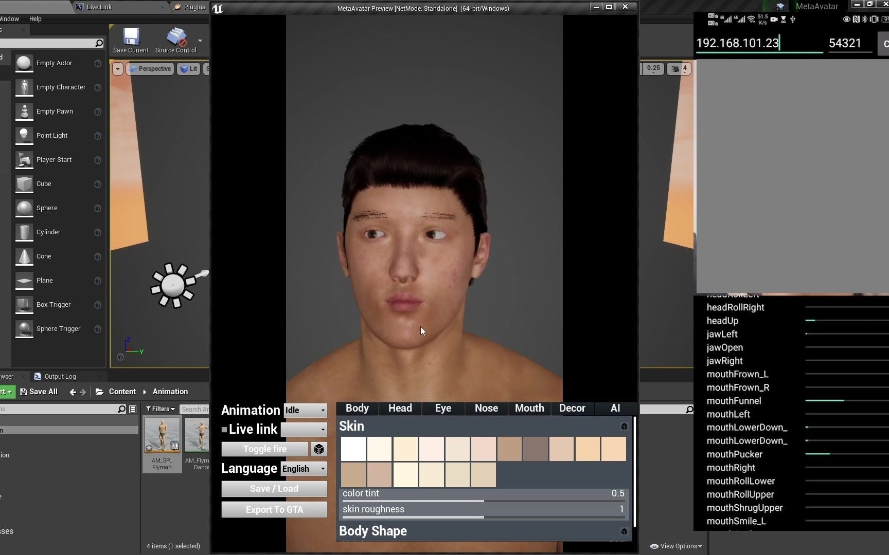 『自制开源』虚幻引擎live link face 安卓解决方案-unreal ue4 live link ...