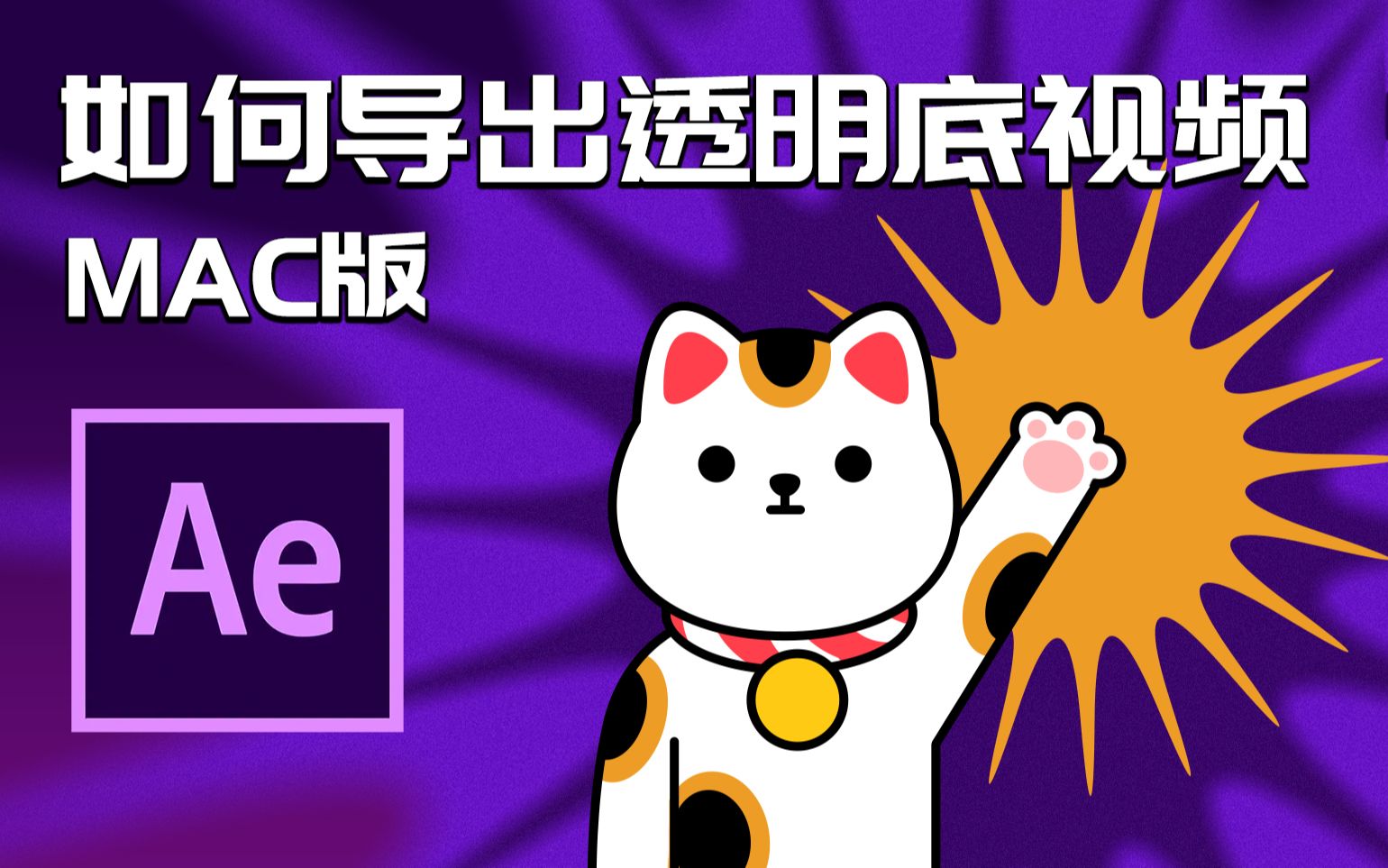 Mac ae导出透明底视频方法