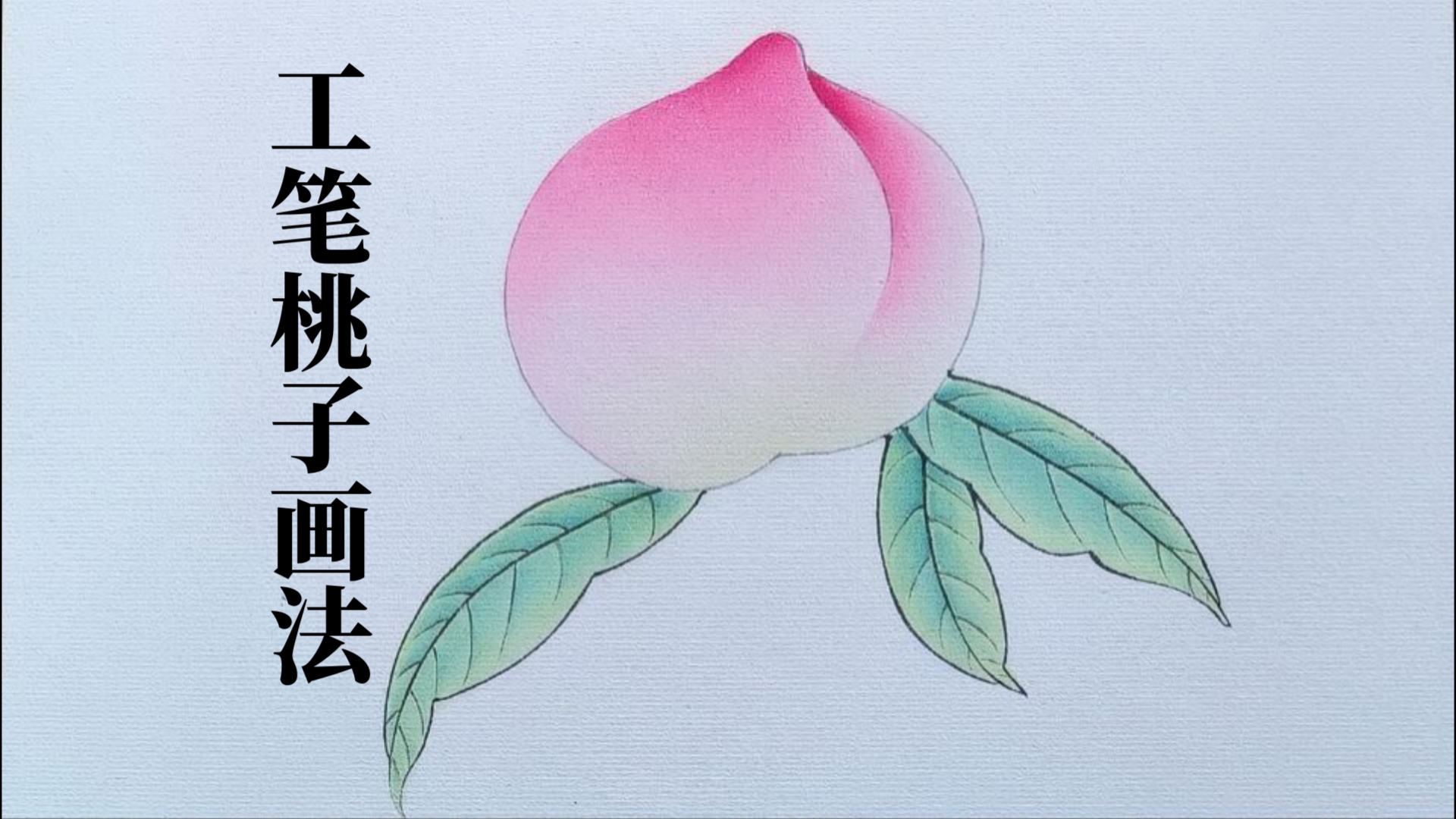 国画桃子工笔桃子画法步骤详细教程,学会染色技法要点,你也能画出水...