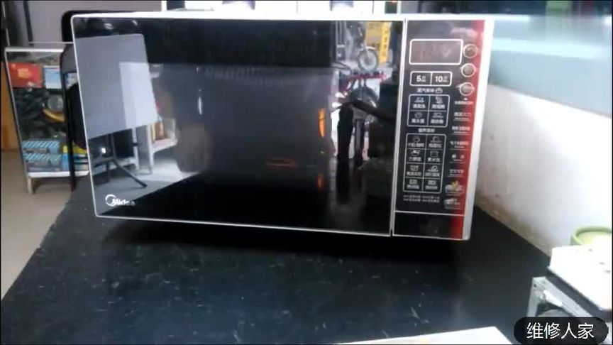 美的微波炉维修门钩视频