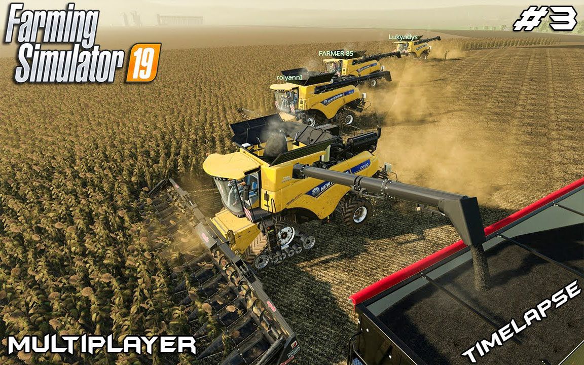 模拟农场19-多人联机最大的农田收获