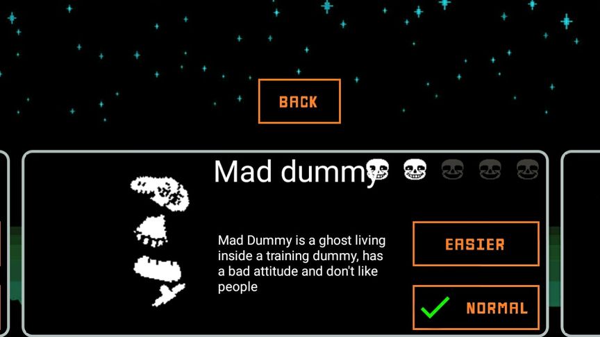 手机传说之下boss模拟器困难Mad dummy通过