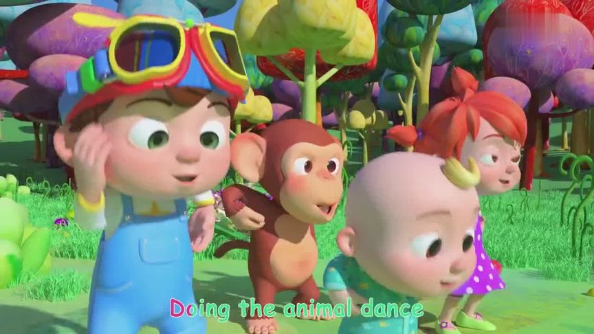 《动物舞》欢快地模仿各种小动物的儿童歌舞,英语启蒙儿歌动画
