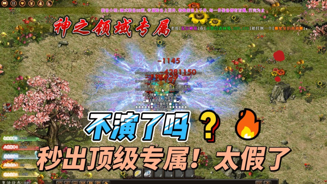 热血传奇:神之领域专属,新手图秒出顶级专属!网友:太假了_哔哩哔哩...