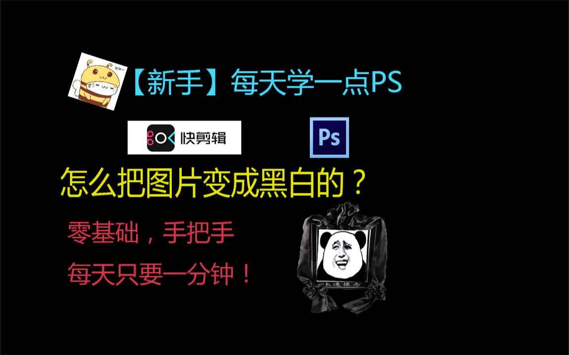 每天学点ps,怎么把图片变成黑白的