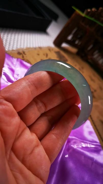 冰种翡翠手镯,56mm