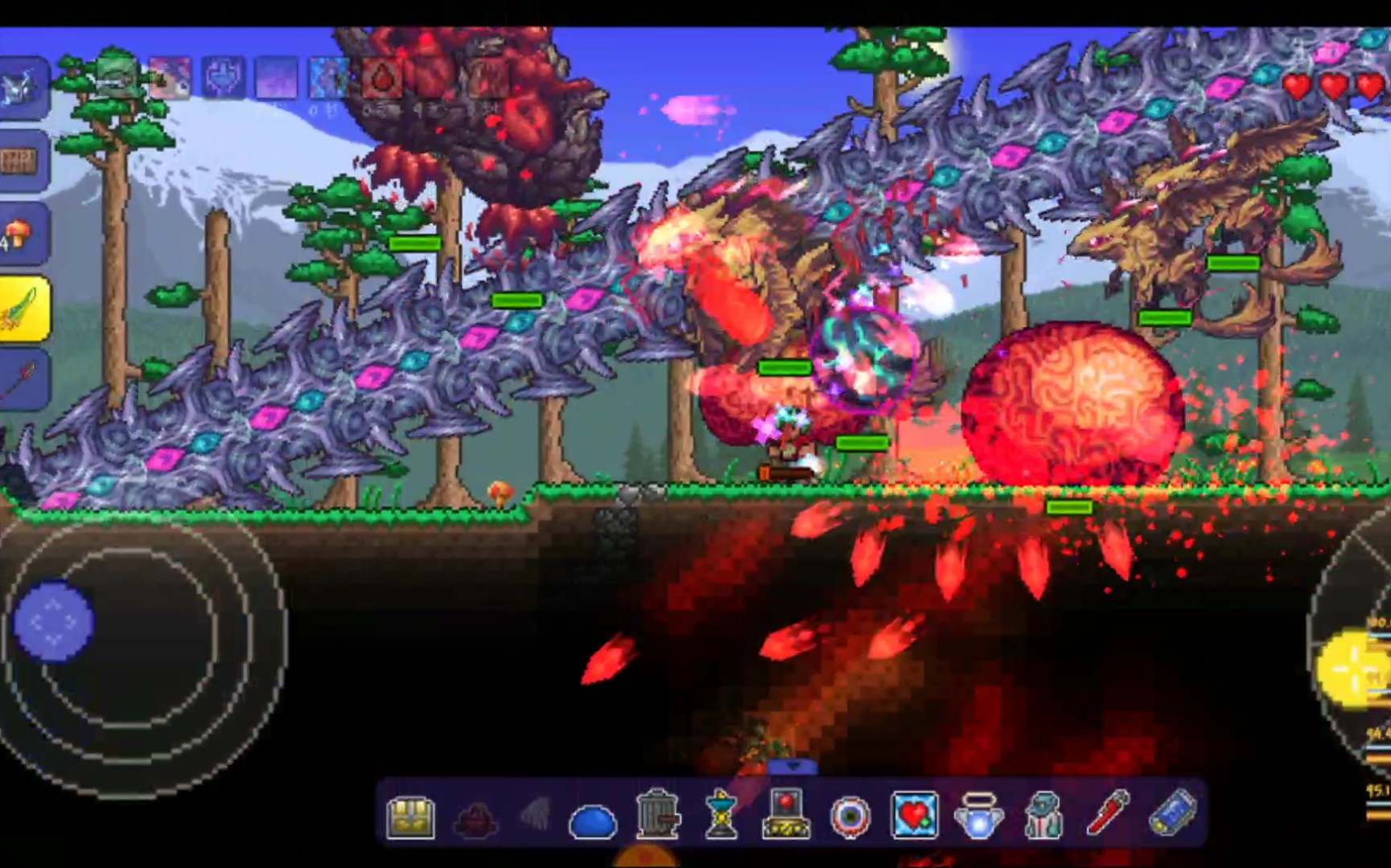 泰拉瑞亚tmod手机版灾厄移植实际效果 855比想象中流畅不少,正常...