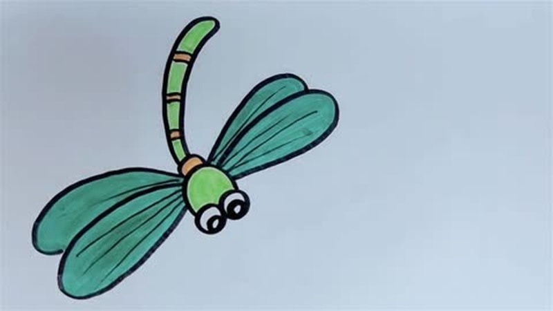 最简单的小蜻蜓简笔画,你学会了吗