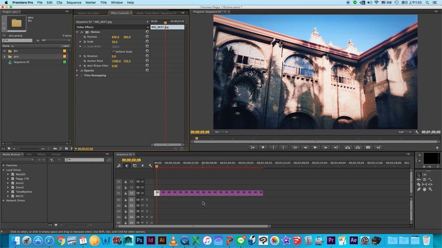 Pr 导入照片調整尺寸