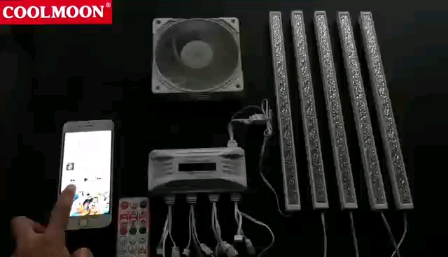 音乐温控5V ARGB控制器 6个音乐模式 8个PWM+10个5V 3针接口