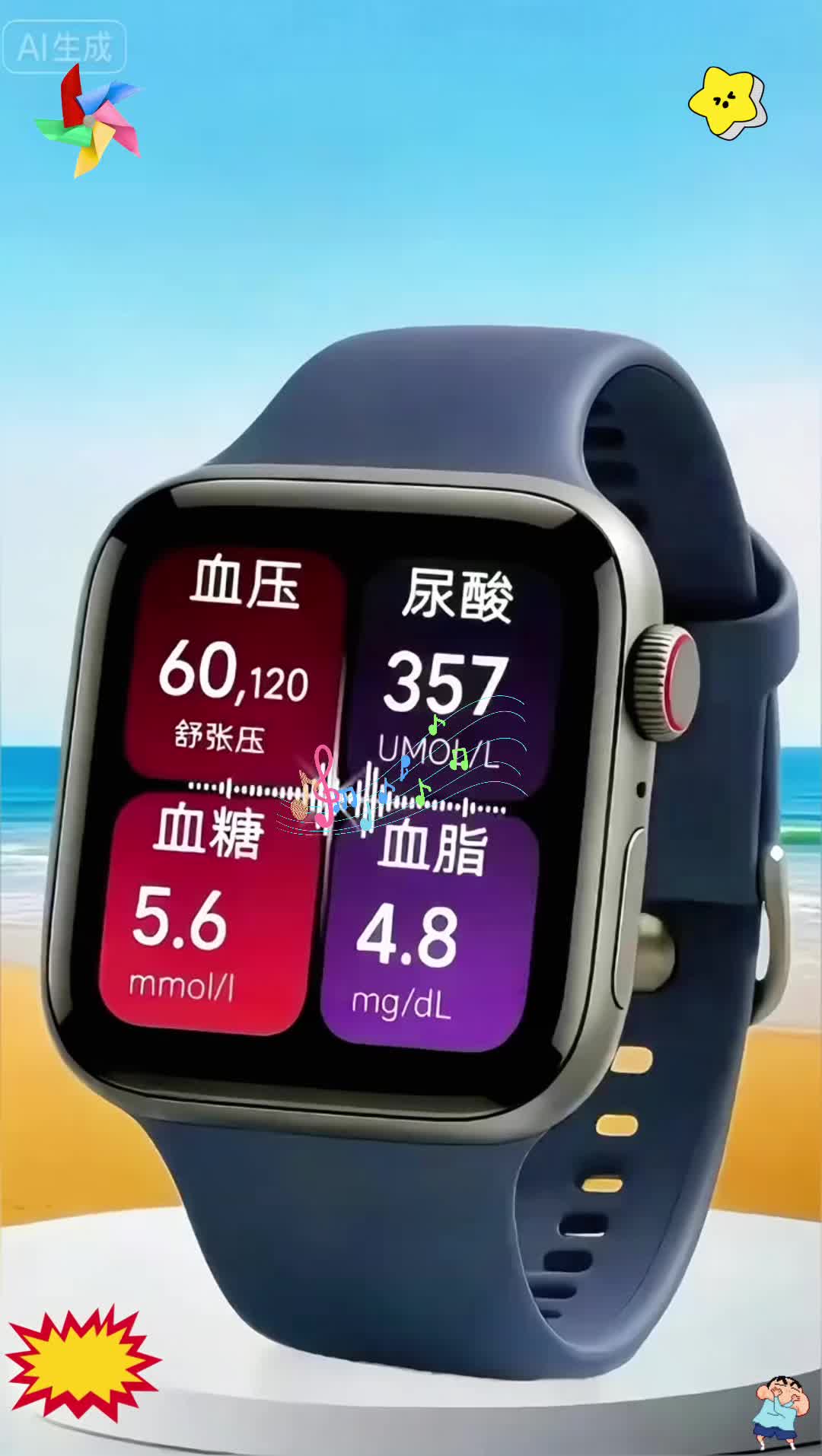 #手表#智能手表#智能检测手表 #测血糖测血压 #手表推荐