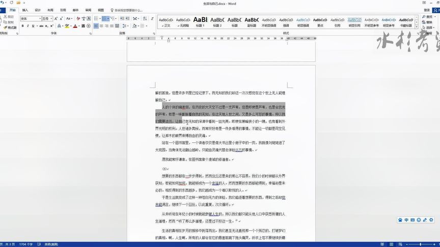word6 制表位的创建