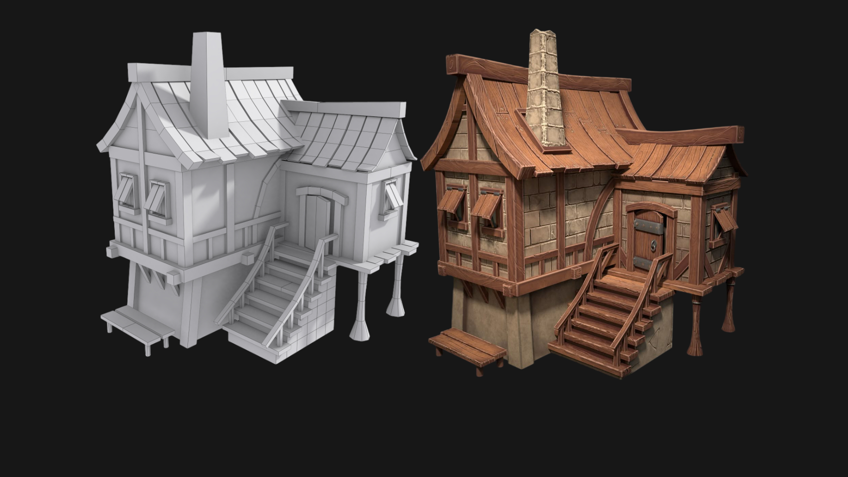 【3dmax场景建模】一个小时教会你做房子场景模型制作,3dmax新手...