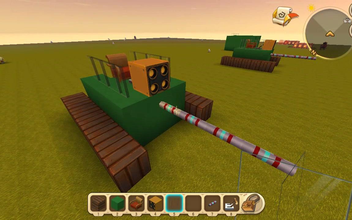 迷你世界:制作会发射高能导弹的坦克教学,让敌人灰飞烟灭