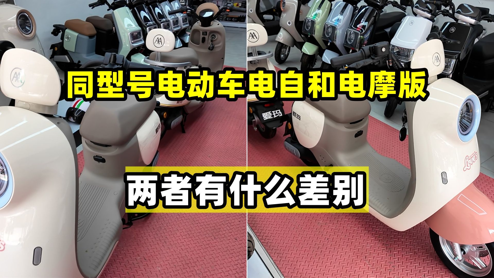 同型号新国标电动车,电自版和电摩版,两者都有什么差别?