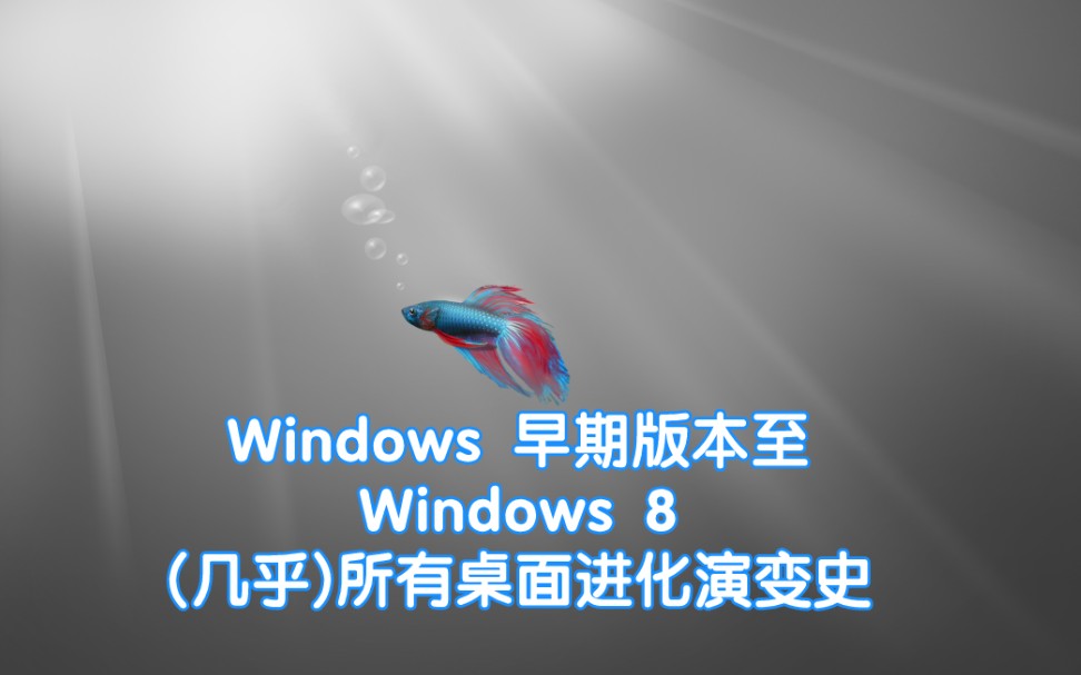 Windows 早期版本至Windows 8(几乎)所有桌面进化演变史
