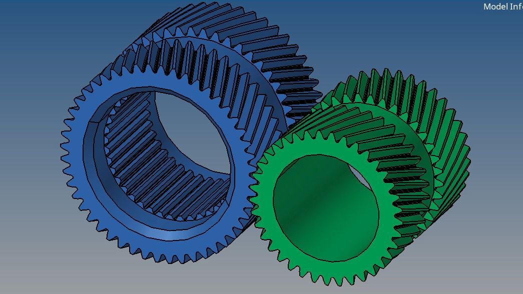 【Hypermesh】双斜齿轮网格划分(一)