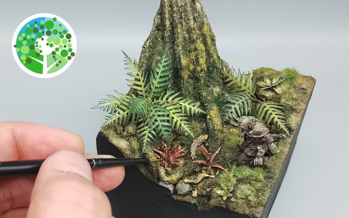 【佳作欣赏】[戳本视频介绍查看更多信息]森林里的一角,小场景模型制作