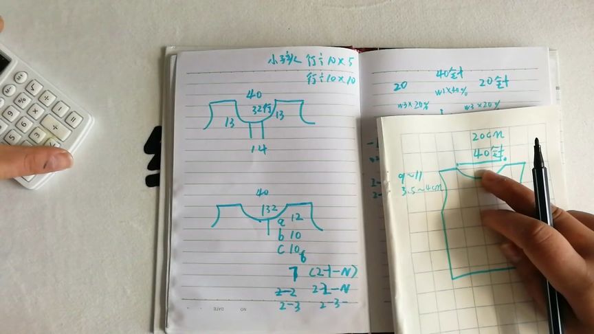 毛衣编织技巧,后领减针计算方法,非常实用