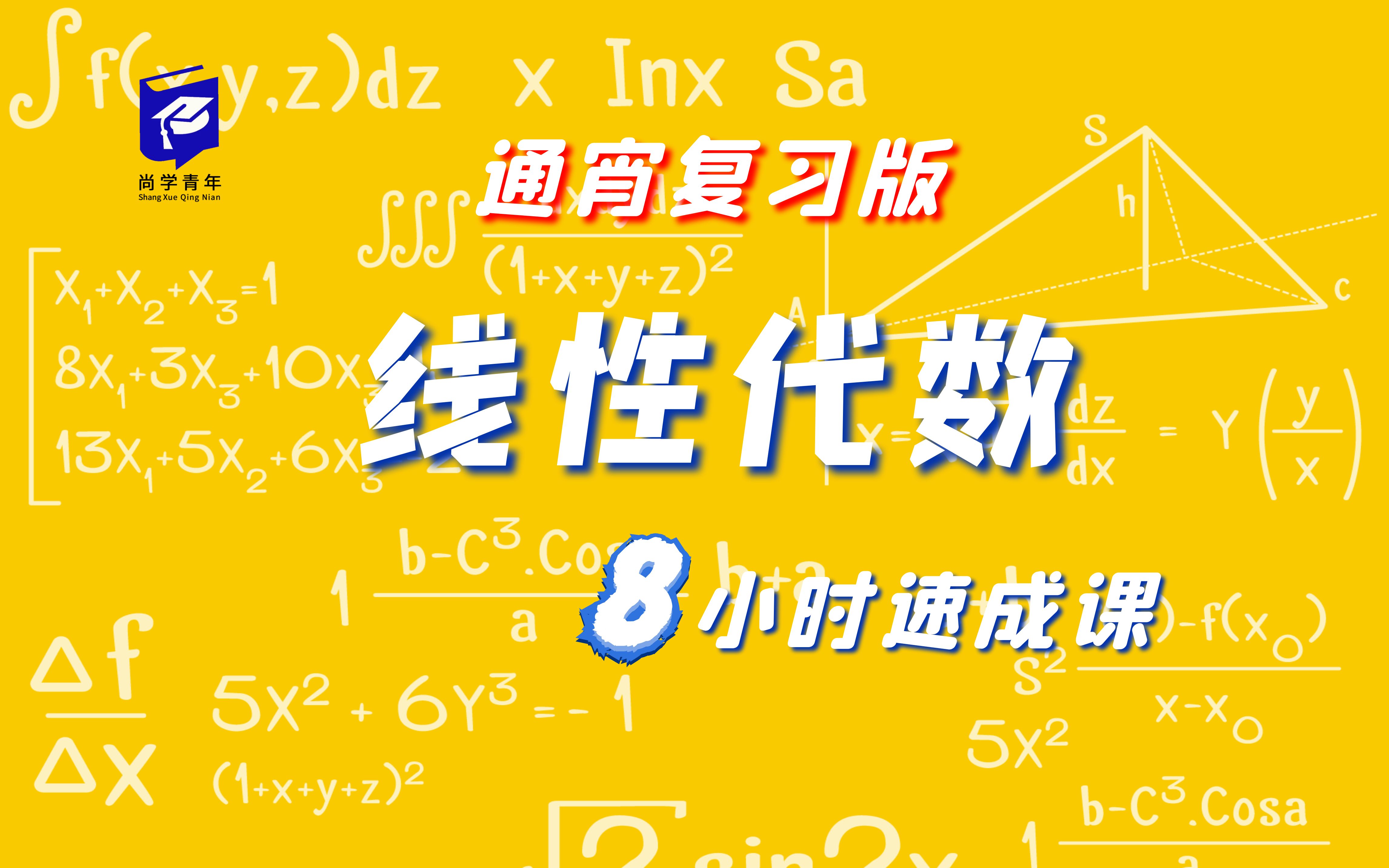 8小时《线性代数》 速成课 不挂科