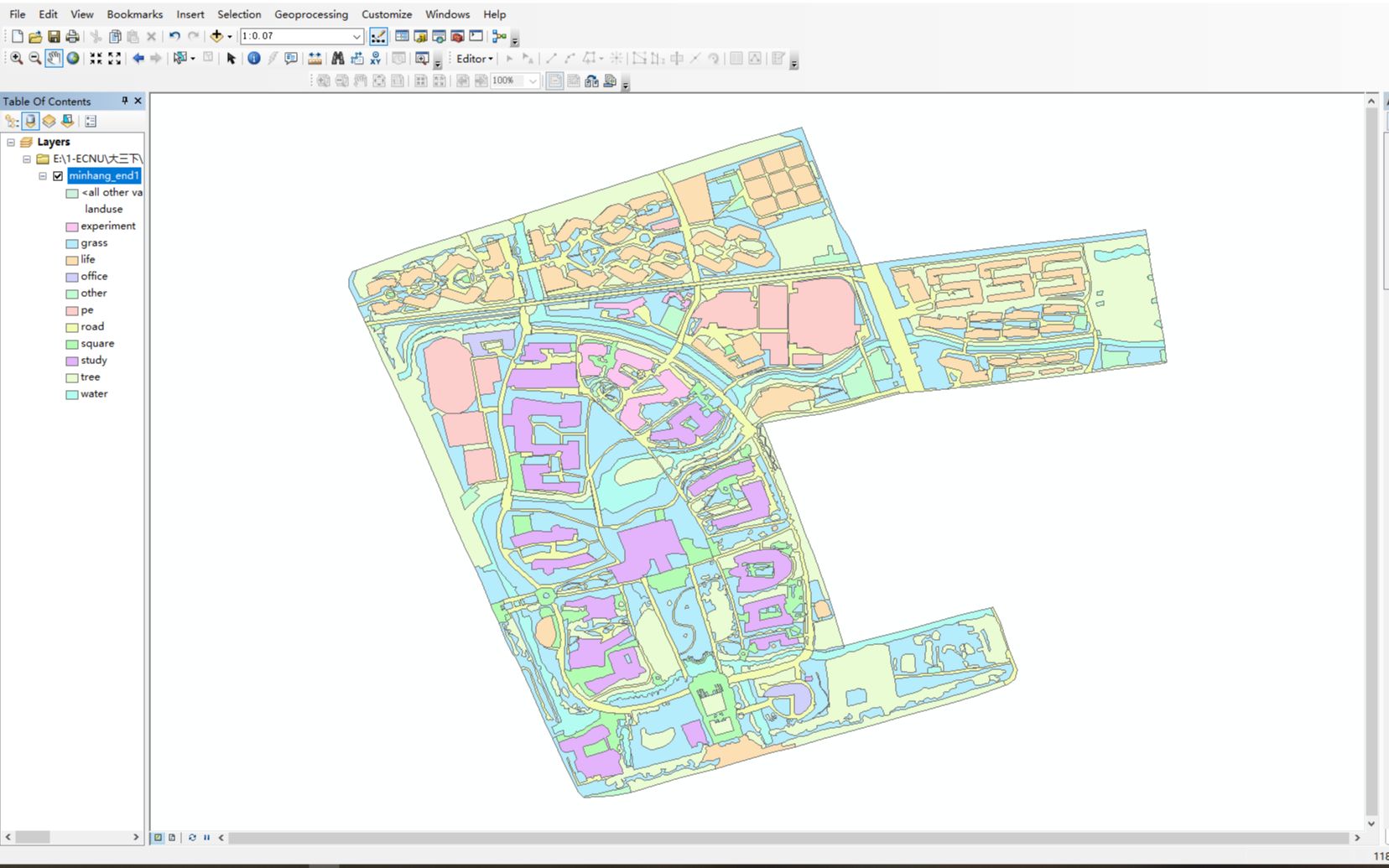 【Arcgis】地图数字化斑块分类