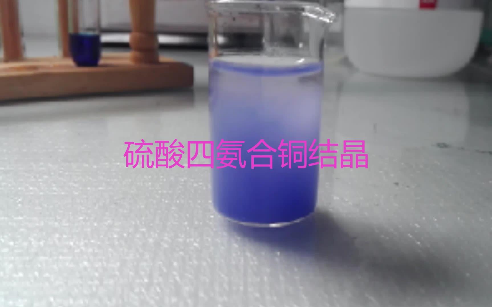 【化学实验】硫酸四氨合铜结晶