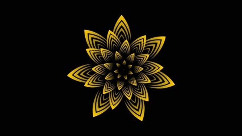 CorelDRAW绘制表金色名片花朵