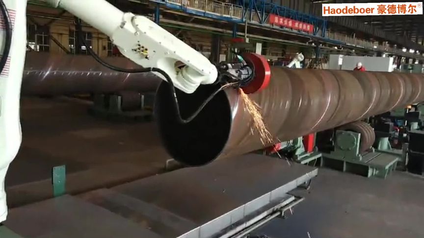 #钢管焊缝打磨机器人 助力智能制造,#柔性承插式钢管