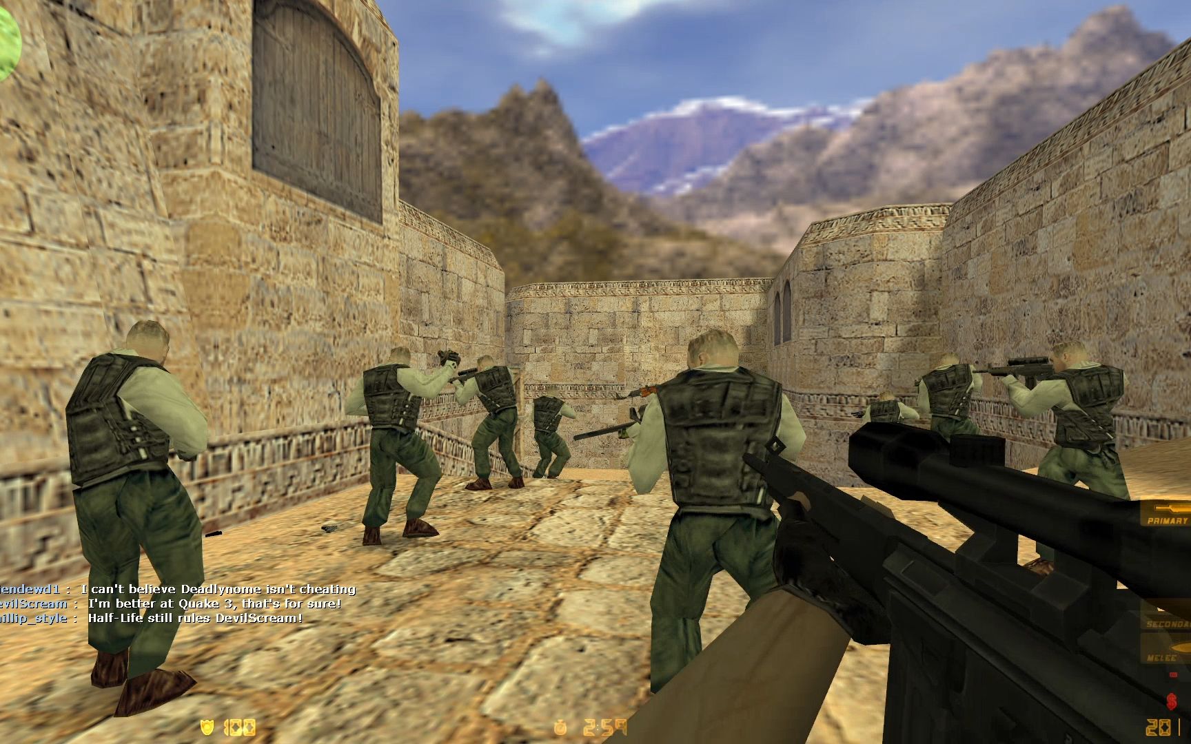 当CS里15个简单机器人遇上15个最强机器人会发生什么!