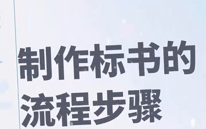 制作标书的流程步骤