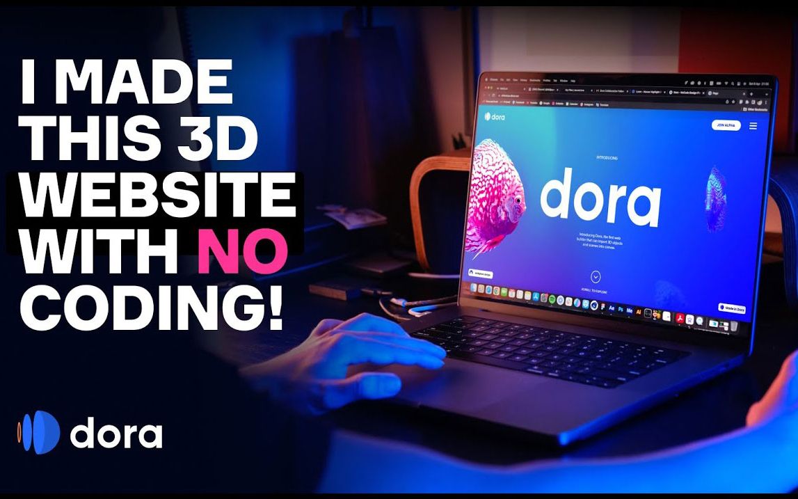 如何创建一个不需要编码的3D网站 | Dora 教程