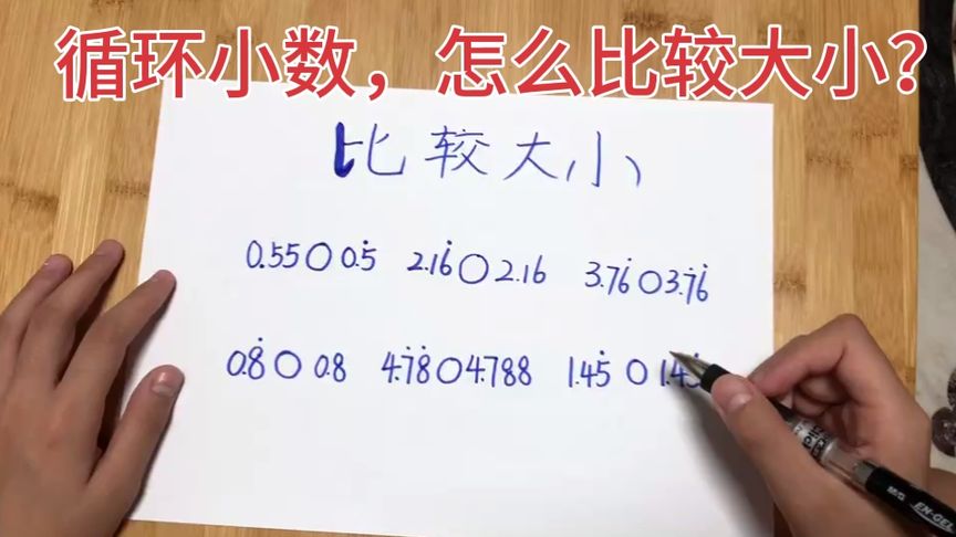 循环小数,怎么比较大小?