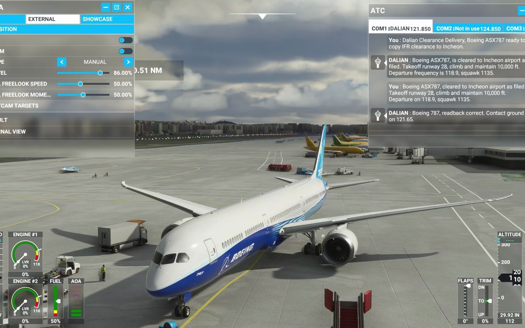 【模拟飞行MFS2020】波音787飞怎么比A320卡这么多。